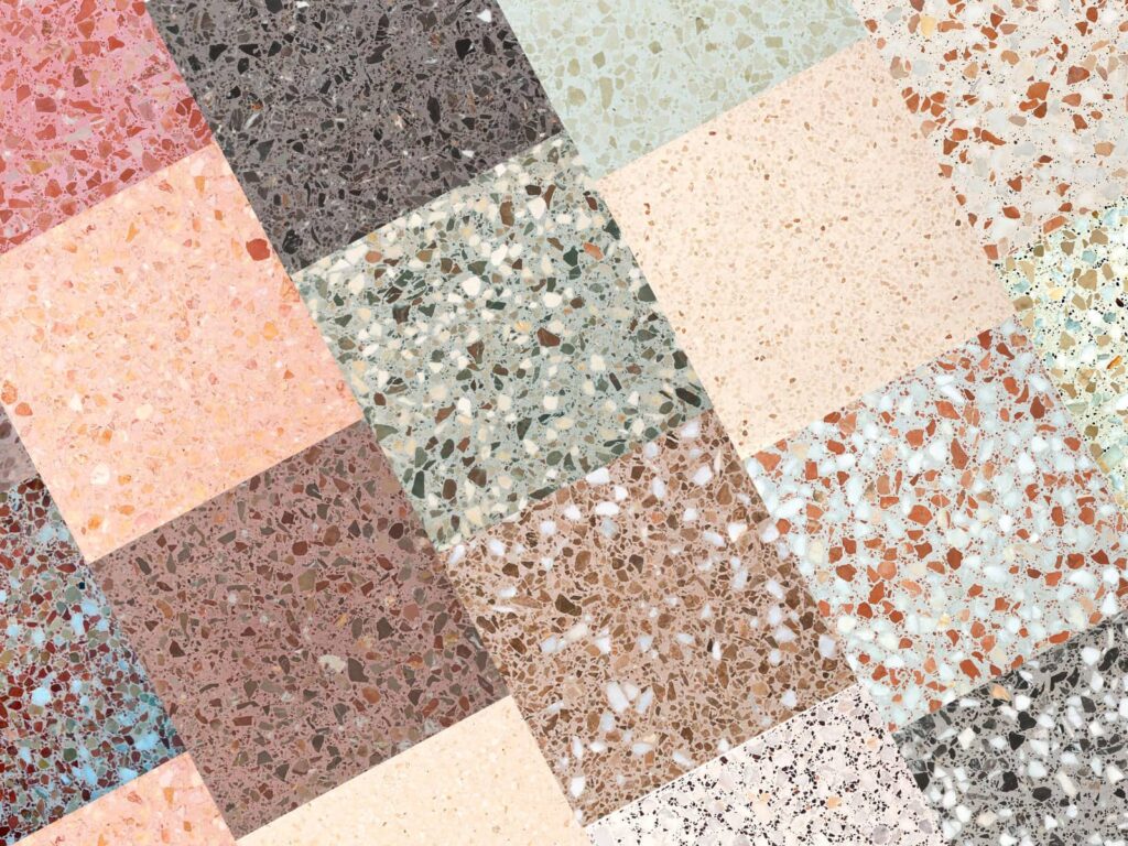 Fabricante de terrazos grano medio para interior. Terrazos Fortuna